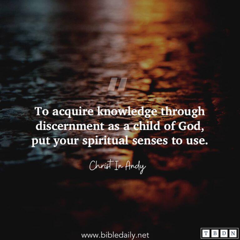 Acquire Knowledge Through Discernment | The Bible Daily Network