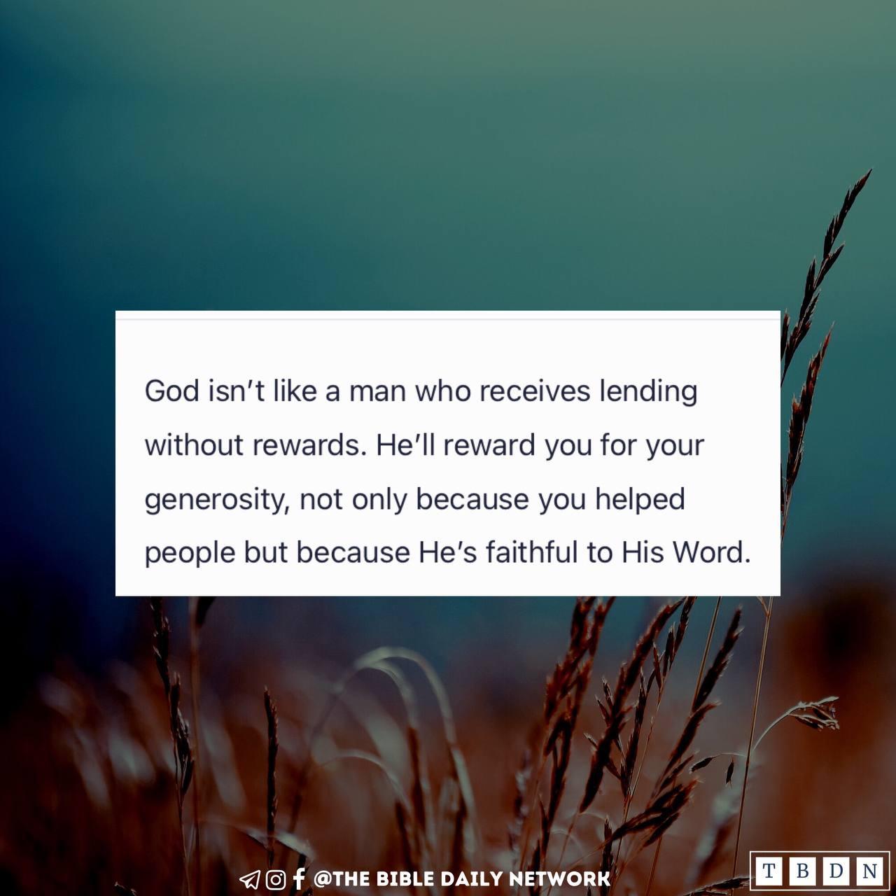 A Generous Person Will Prosper | The Bible Daily Network