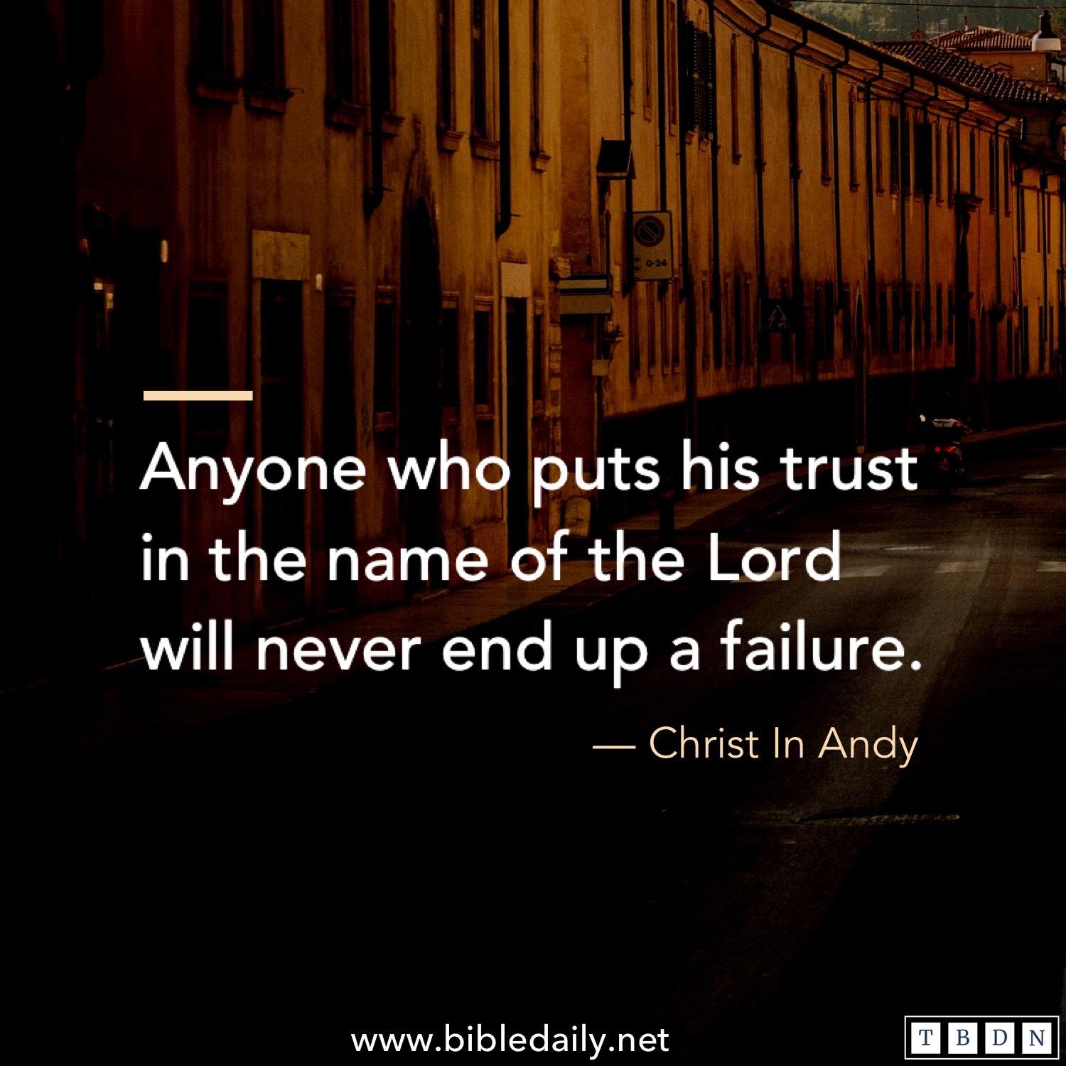 Trust in the Name of the Lord | The Bible Daily Network