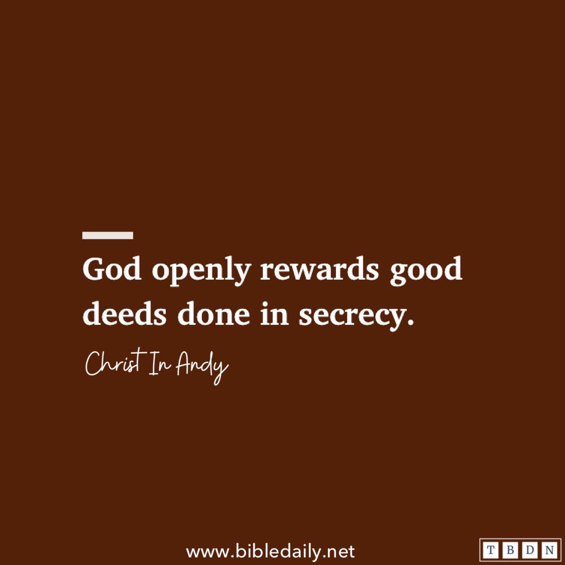 Give to the Needy in Secrecy | The Bible Daily Network