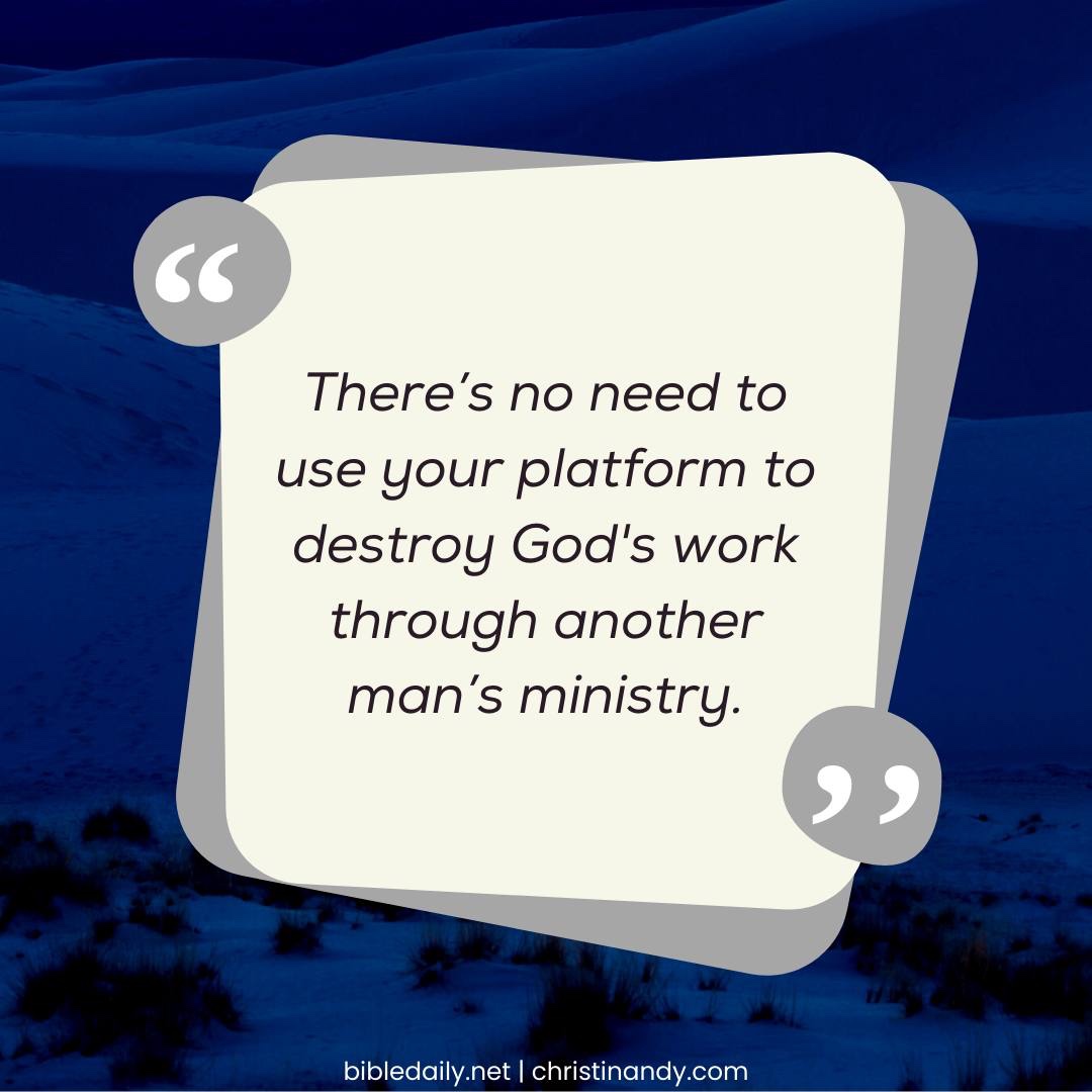 Are You Hindering or Advancing God’s Work?