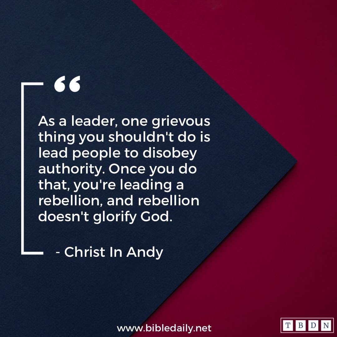 ‘Am I Leading a Rebellion’ | The Bible Daily Network