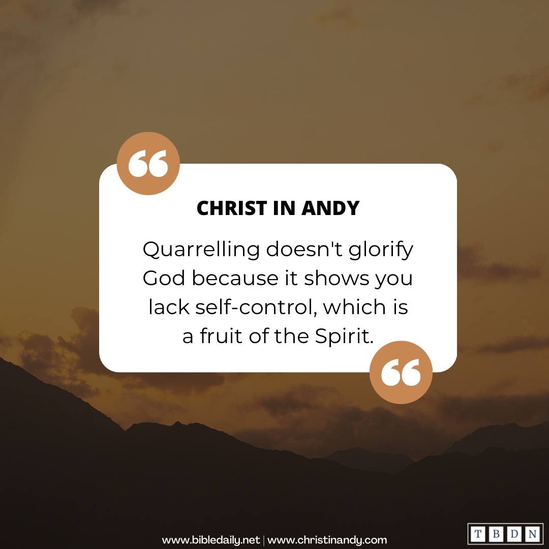 A Way to Prevent Quarrels | The Bible Daily Network