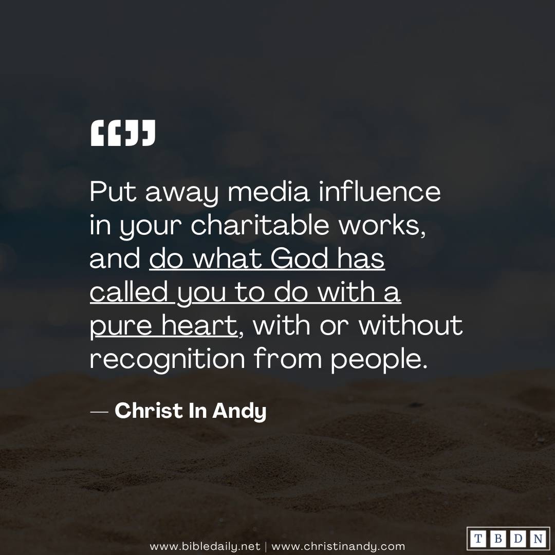 Give to the Poor in Secrecy | The Bible Daily Network