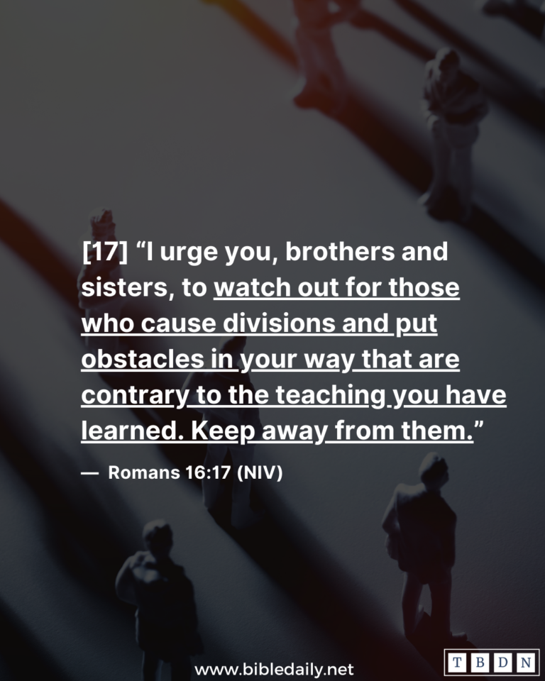 Disassociate from Haters of Unity in Christ | The Bible Daily Network