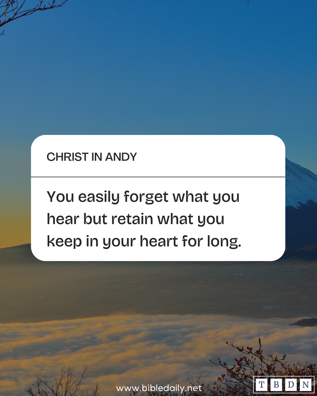 Apply Your Heart to Instruction | The Bible Daily Network