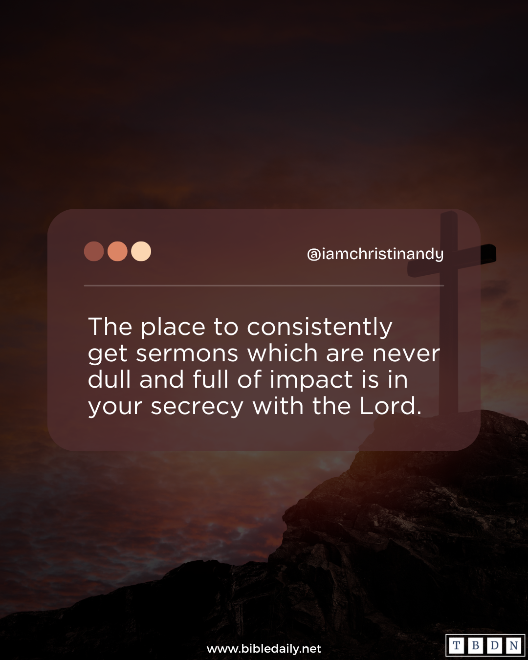 Preach What God Teaches You | The Bible Daily Network