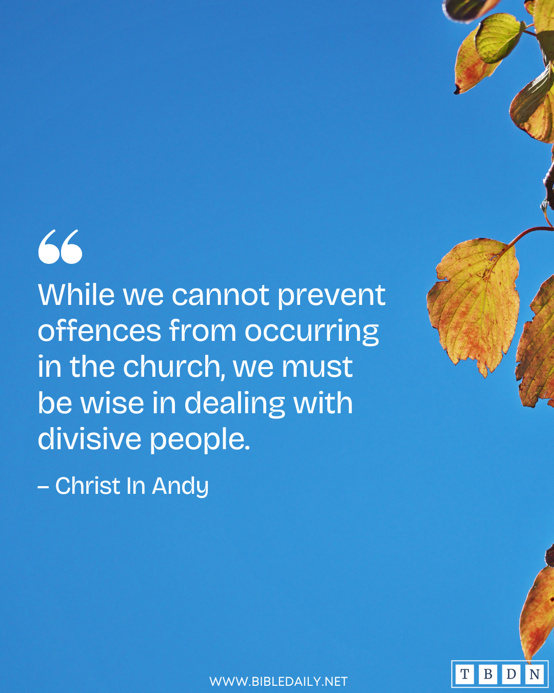 Be Wise in Dealing with Divisive People | The Bible Daily Network
