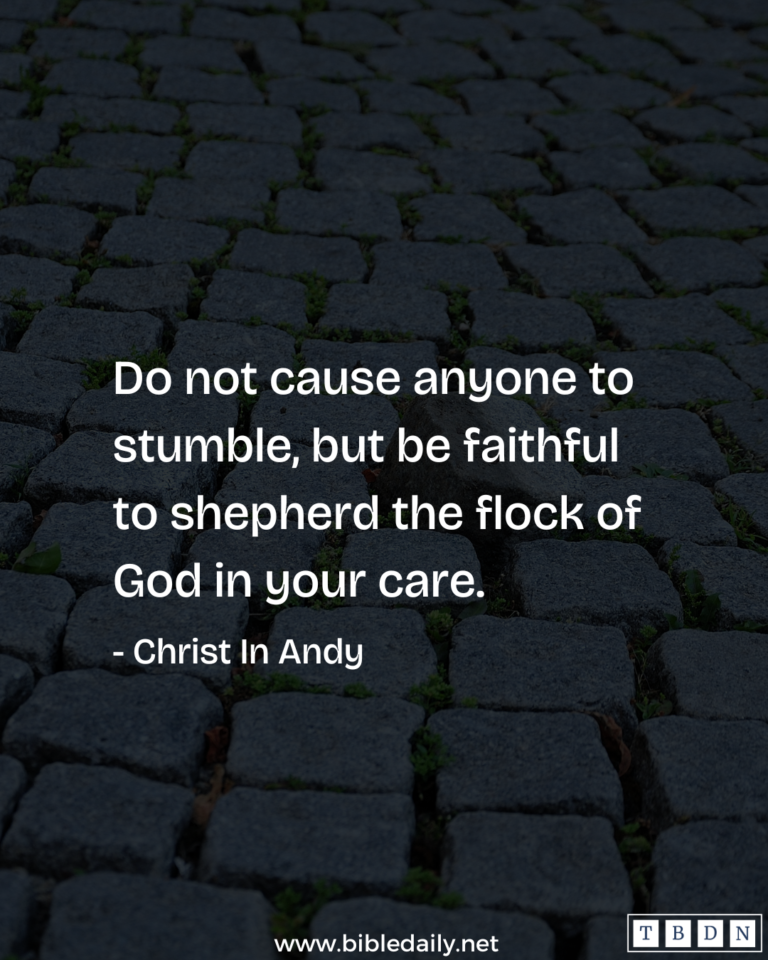 Do Not Cause Anyone to Stumble | The Bible Daily Network