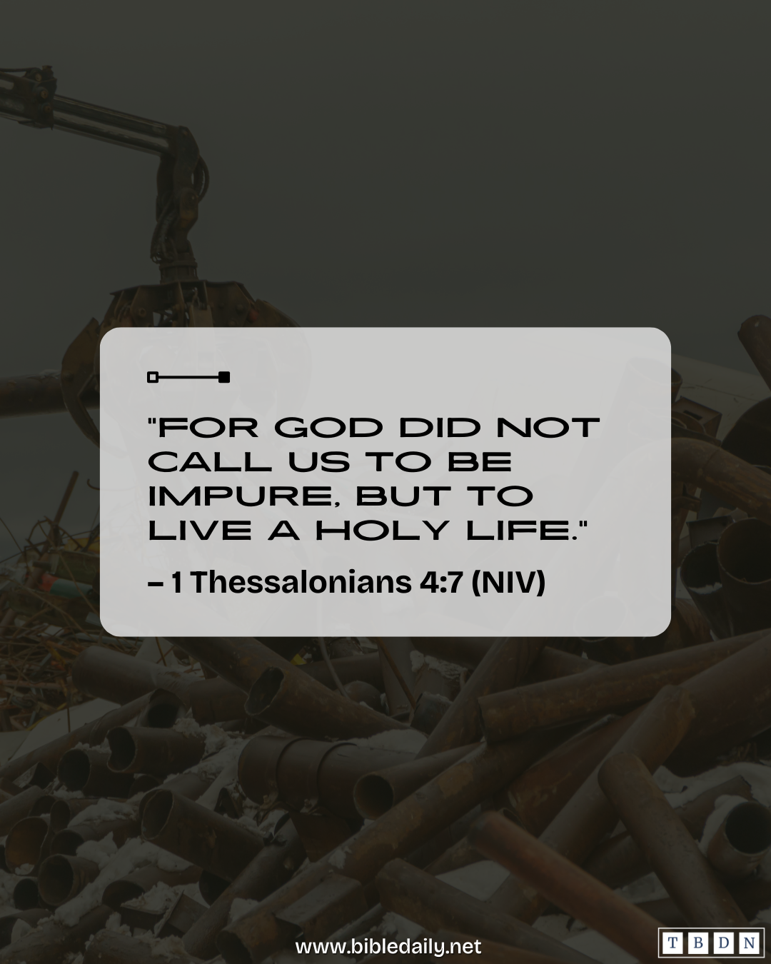 God Did Not Call You to Be Impure | The Bible Daily Network