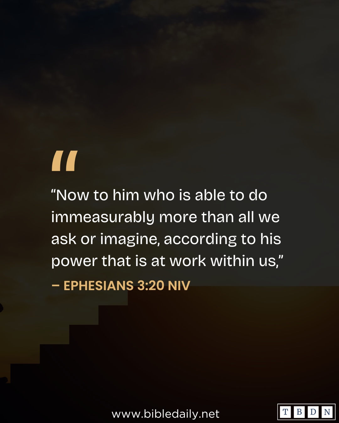 God Is Able to Do Immeasurably More than What You Ask | TBDN