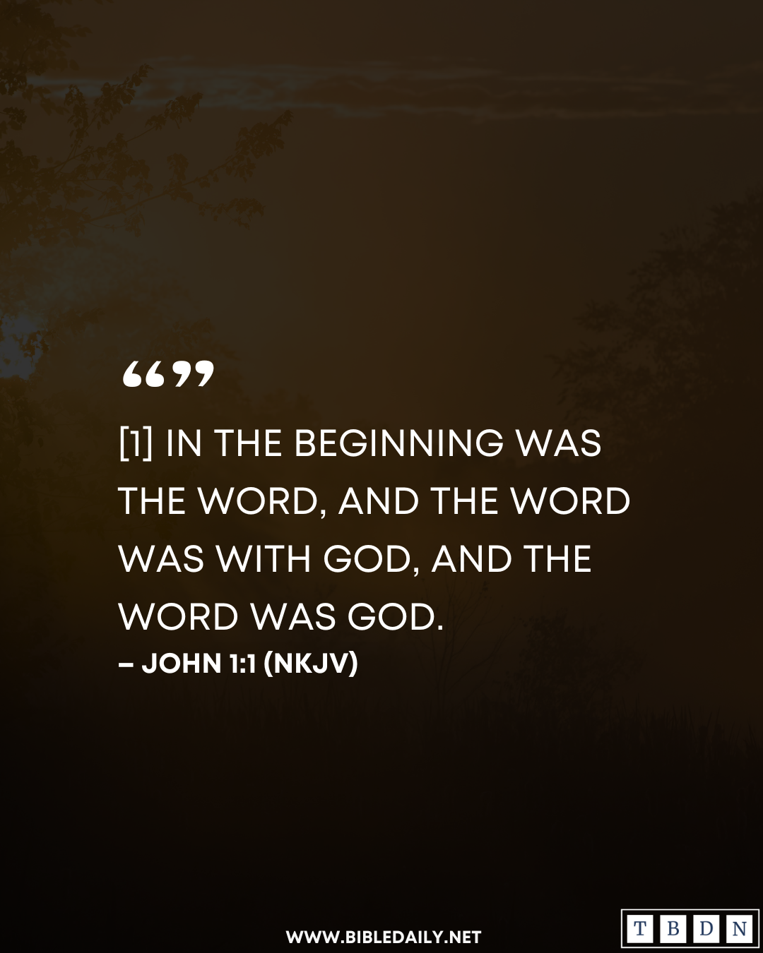 In the Beginning Was the Word | The Bible Daily Network