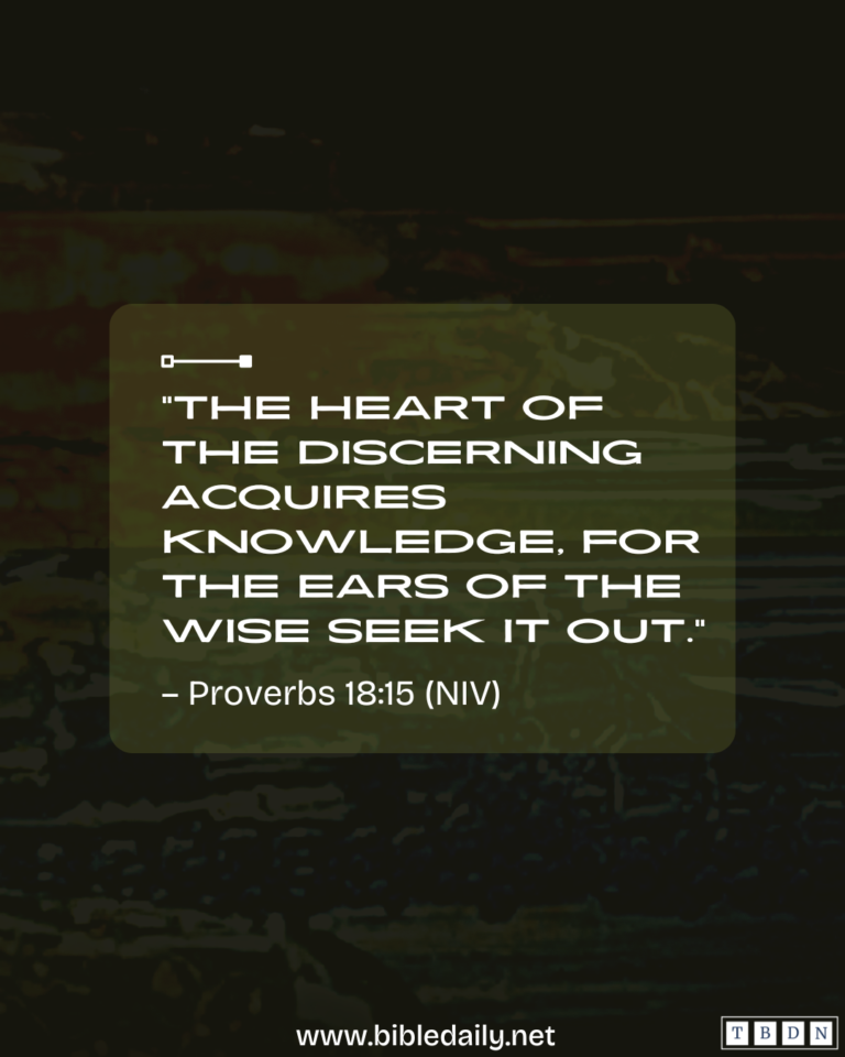 The Heart of the Discerning Acquires Knowledge | The Bible Daily Network